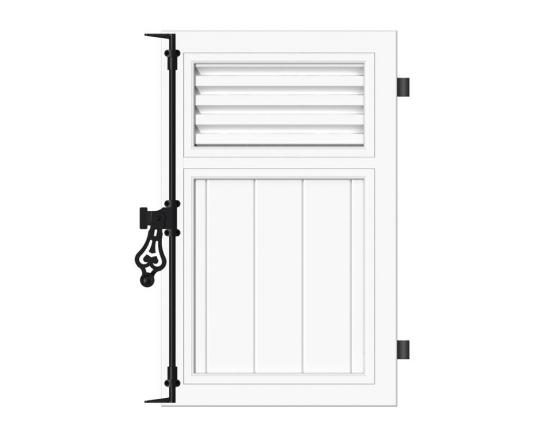 Volet battant PVC 1/3 persienne et 2/3 panneau frise (laquable ...